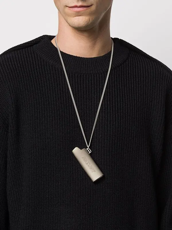 AMBUSH Lighter Pendant Necklace - Silver
