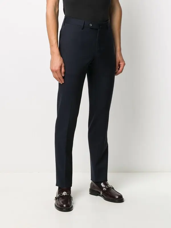PT TORINO Tapered Tailored Trousers - Blue