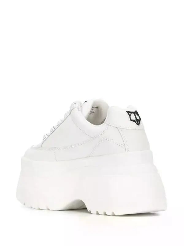 NAKED WOLFE Ridged Sole Platform Sneakers - White