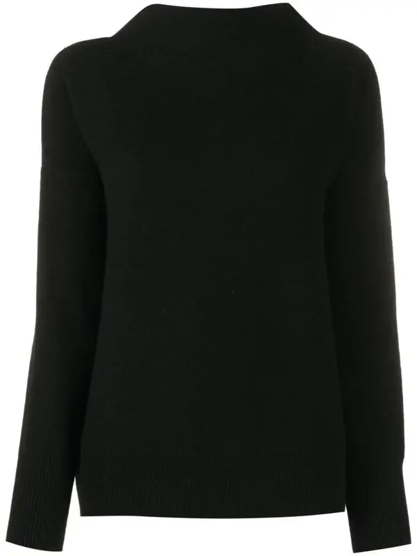 Vince Dropped Shoulder Jumper - Black