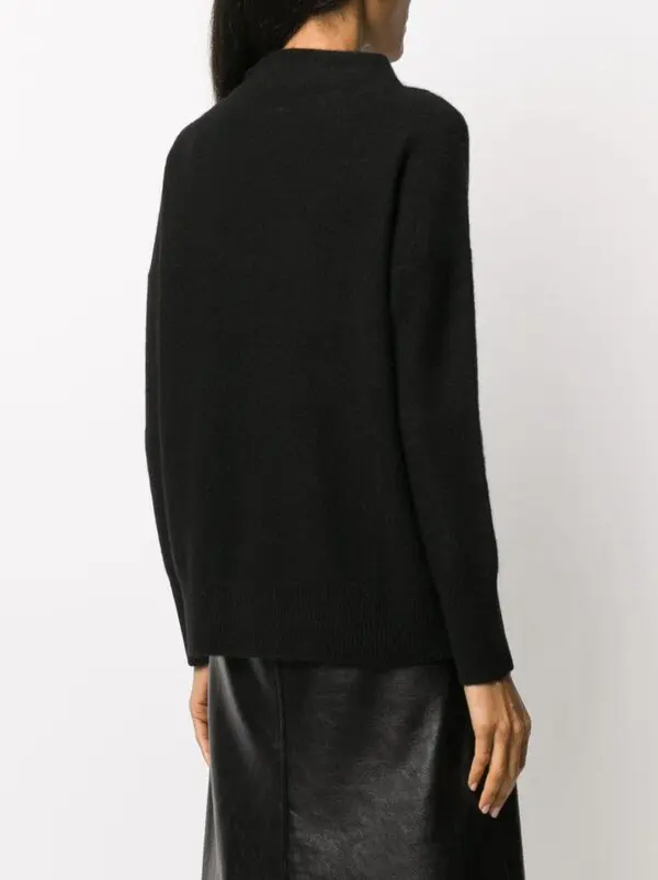 Vince Dropped Shoulder Jumper - Black