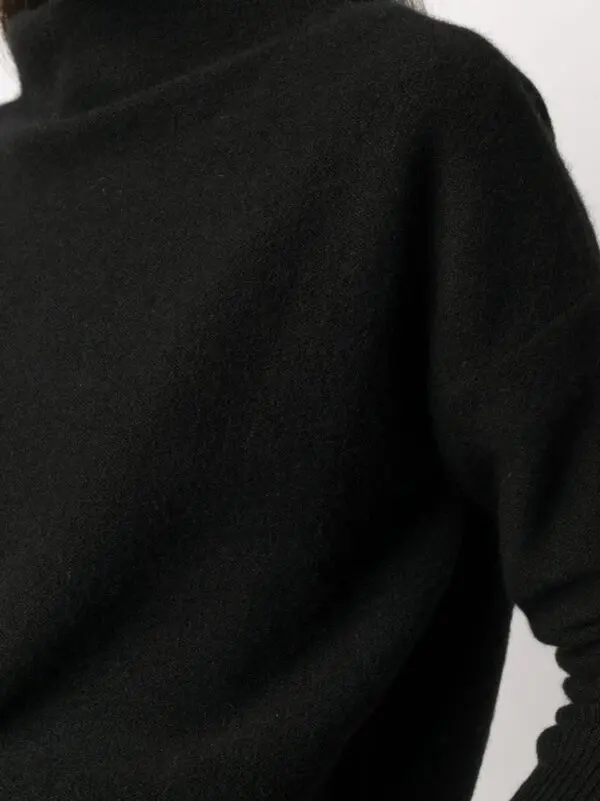 Vince Dropped Shoulder Jumper - Black