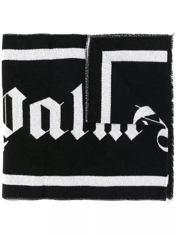 Palm Angels Logo Scarf - Black
