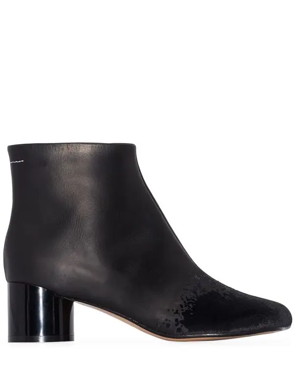 MAISON MARGIELA Velvet-detail 55mm Ankle Boots