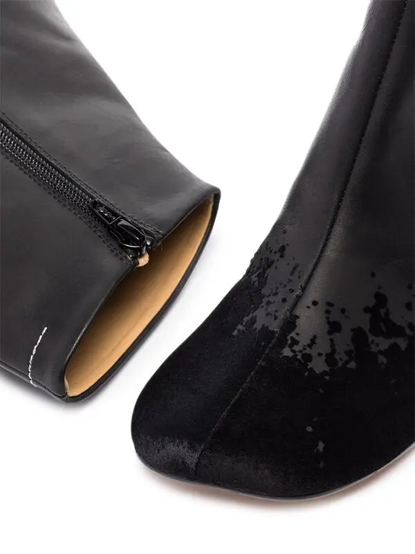 MAISON MARGIELA Velvet-detail 55mm Ankle Boots
