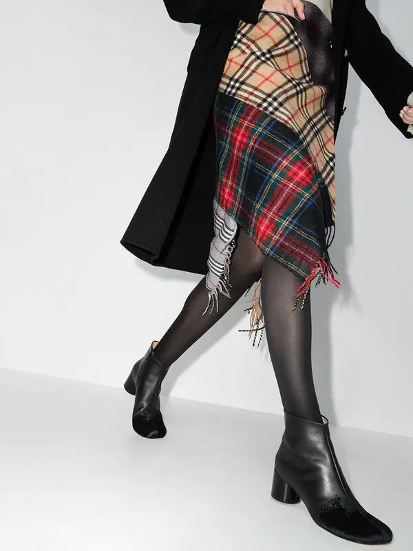 MAISON MARGIELA Velvet-detail 55mm Ankle Boots