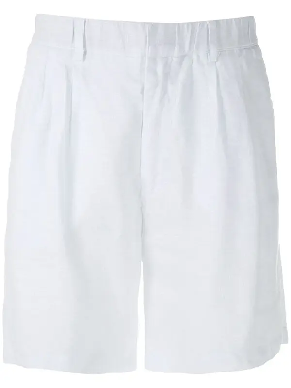 HANDRED Linen Pleated Shorts - White