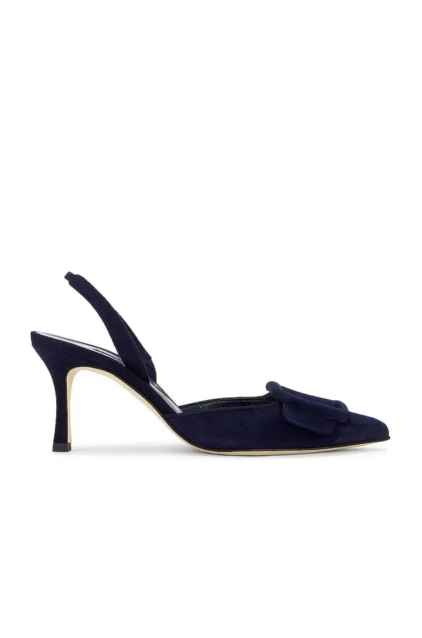 Manolo Blahnik May 70 Slingback - Navy