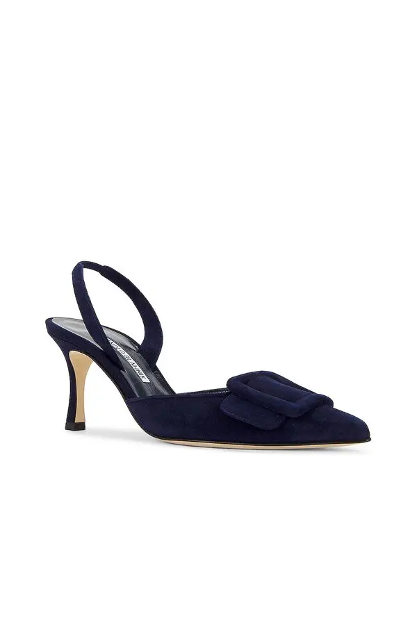 Manolo Blahnik May 70 Slingback - Navy
