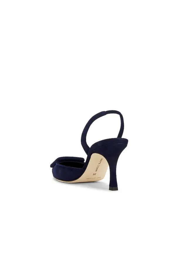 Manolo Blahnik May 70 Slingback - Navy