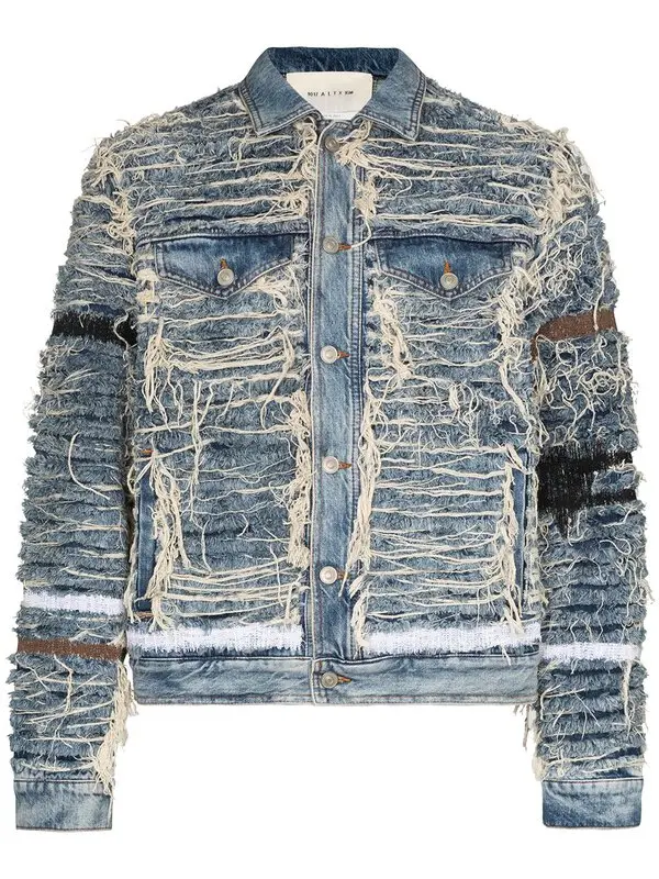 1017 Alyx 9sm X Blackmeans Shredded Denim Jacket