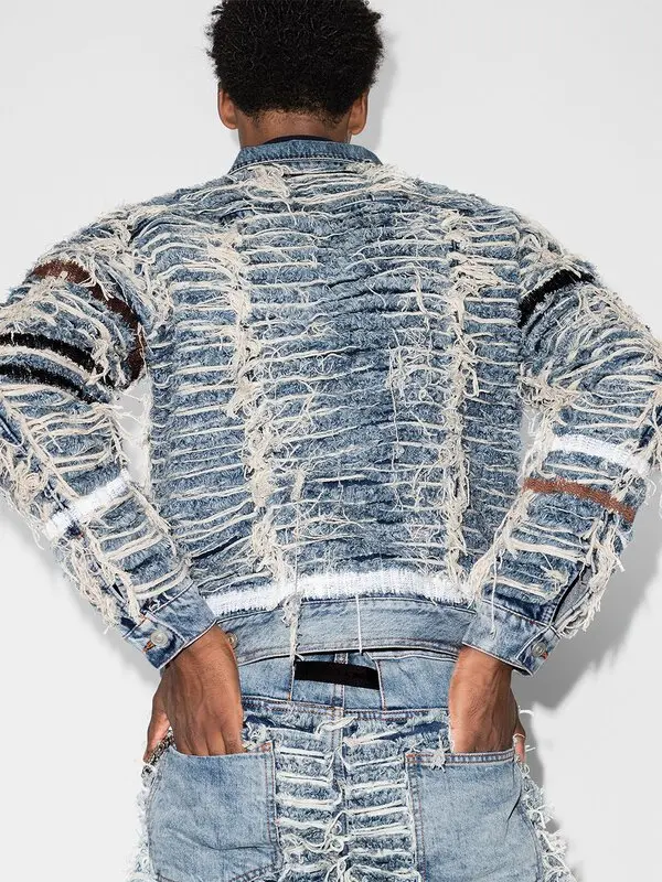 1017 Alyx 9sm X Blackmeans Shredded Denim Jacket
