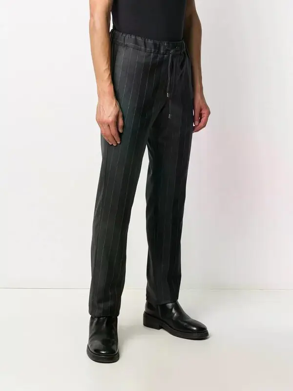 Etro Striped Drawstring-waist Trousers