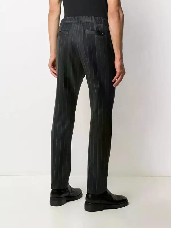 Etro Striped Drawstring-waist Trousers