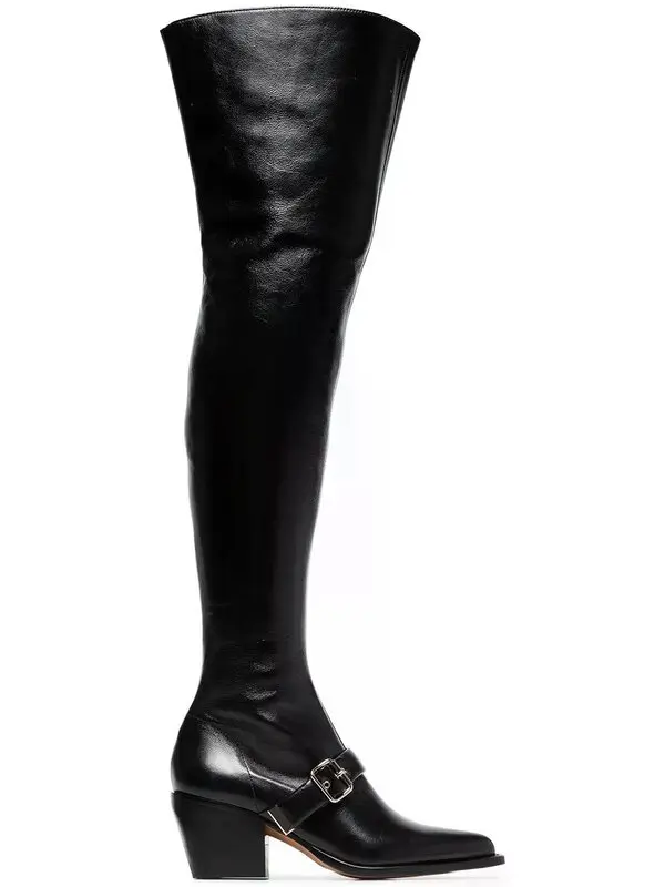 Chloé Over The Knee 80 Leather Boots