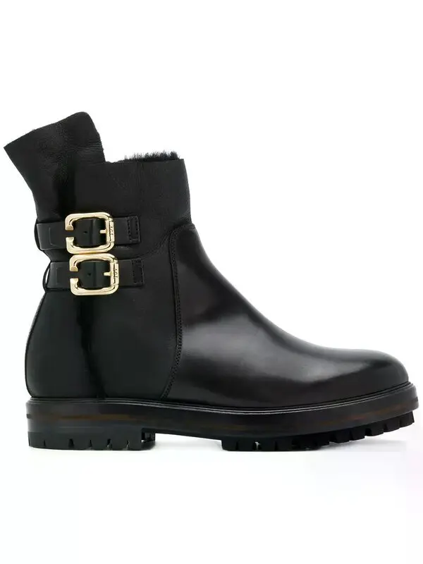 Agl Chunky Buckled Boots