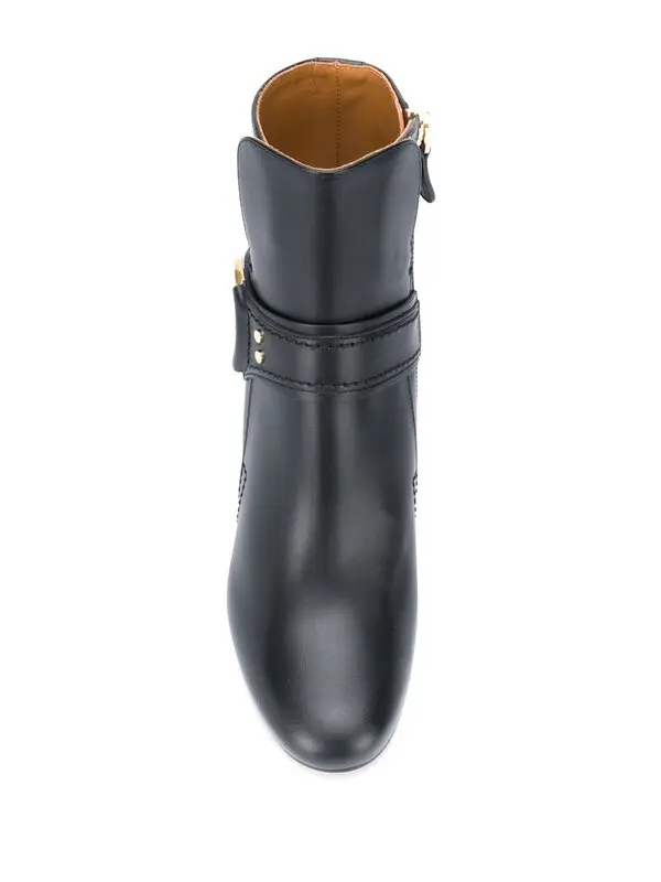 Chloé Ring Detail Leather Boots