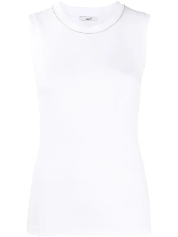 Peserico Beaded-trim Tank Top