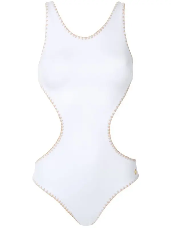 BRIGITTE Crochet Cut-out One-piece - White