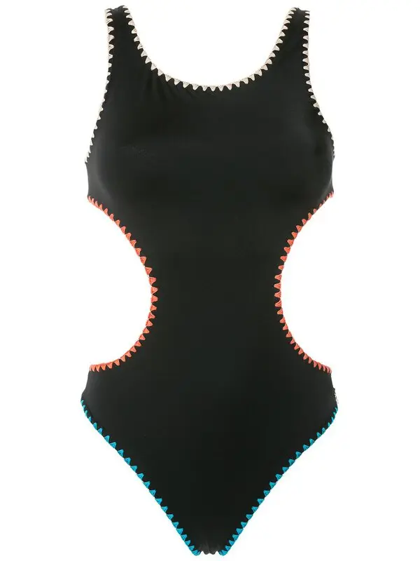 BRIGITTE Crochet Cut-out One-piece - Black