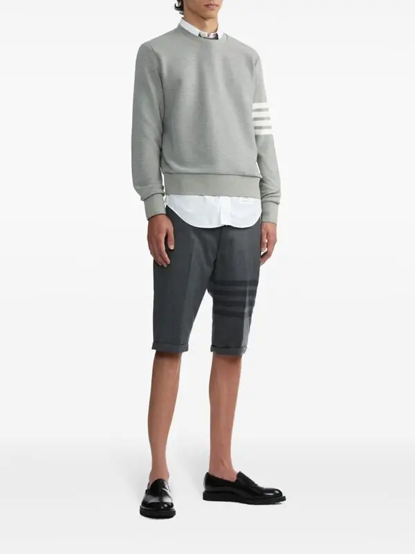 Thom Browne Wool Blend 4-bar Stripe Tailored Shorts - Grey