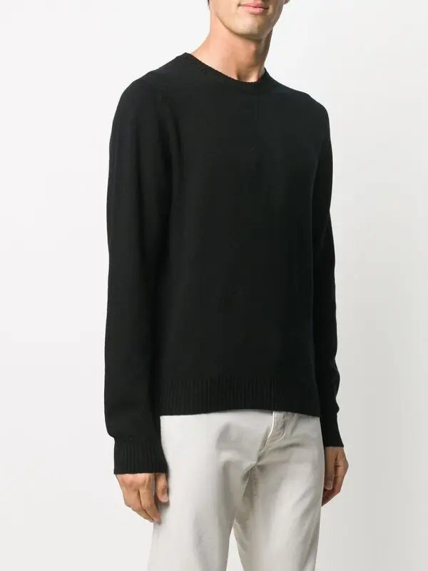 BARRIE Embroidered Cashmere Jumper - Black