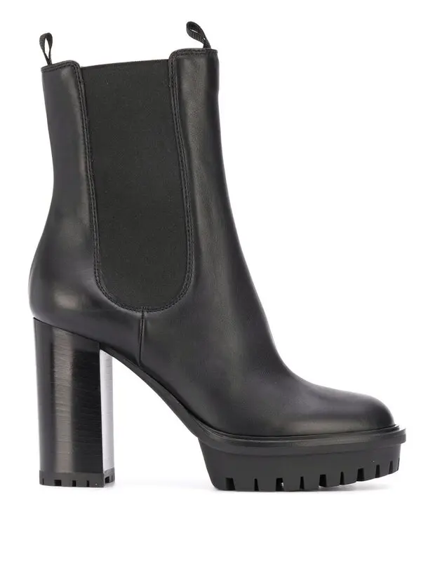 GIANVITO ROSSI Chester 70mm Block Heel Ankle Boots - Black