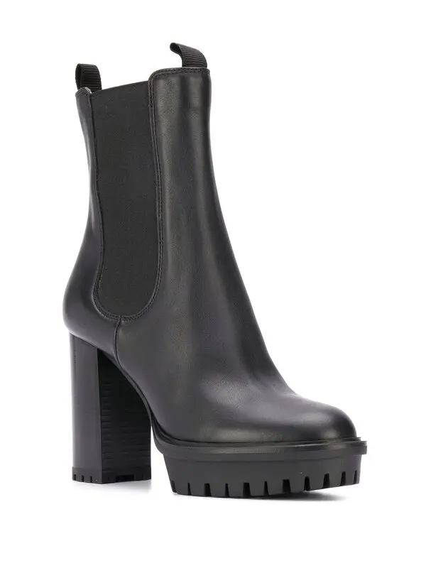 GIANVITO ROSSI Chester 70mm Block Heel Ankle Boots - Black