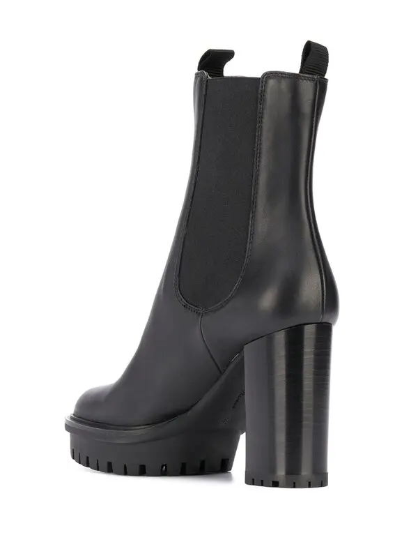 GIANVITO ROSSI Chester 70mm Block Heel Ankle Boots - Black