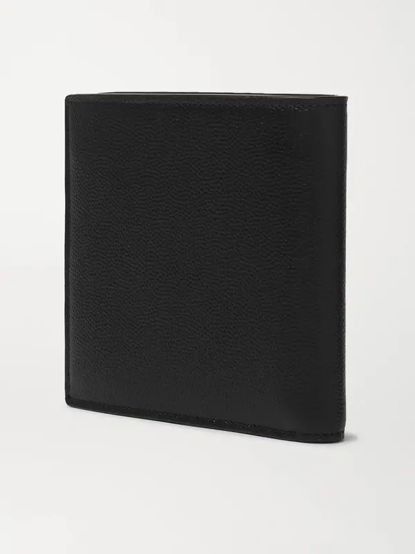 Saint Laurent Logo-print Pebble-grain Leather Billfold Wallet