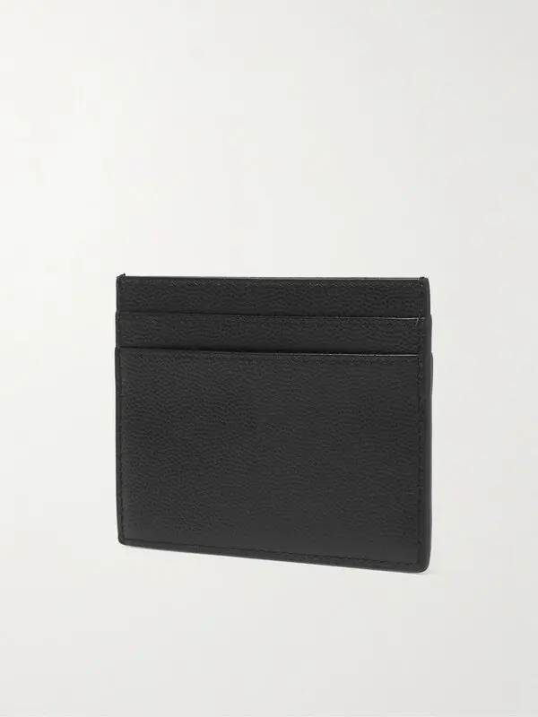Saint Laurent Logo-print Pebble-grain Leather Cardholder