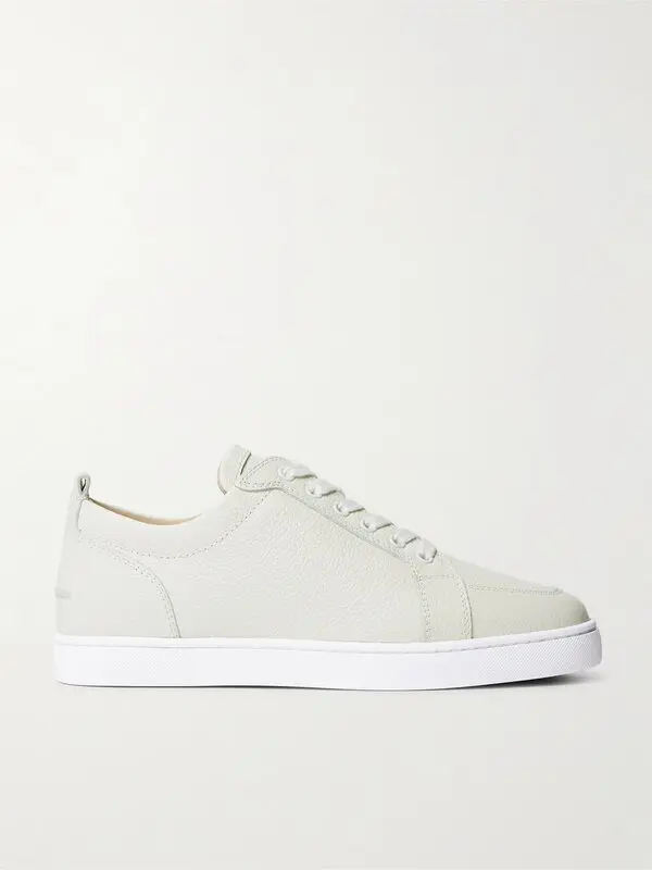 CHRISTIAN LOUBOUTIN Rantulow Full-grain Leather Sneakers - Neutrals