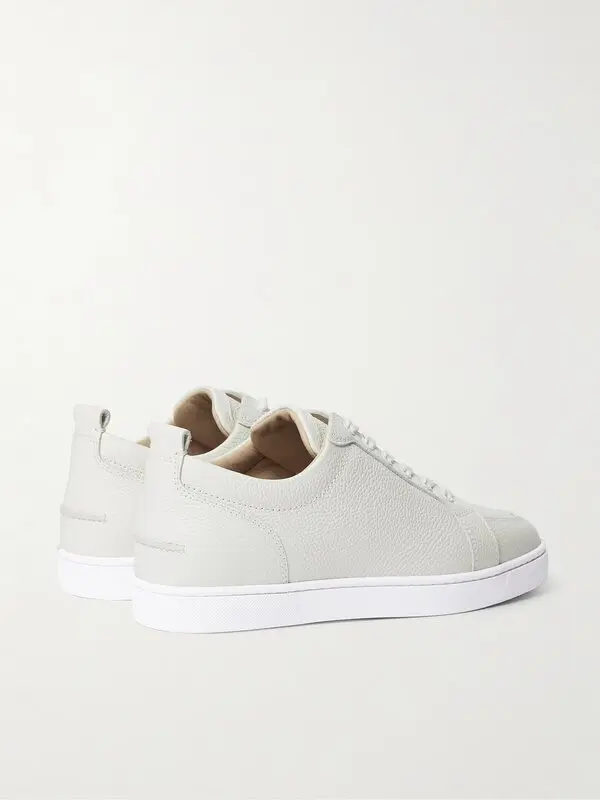 CHRISTIAN LOUBOUTIN Rantulow Full-grain Leather Sneakers - Neutrals