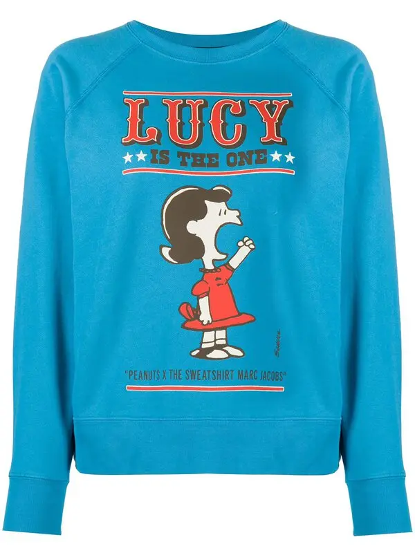 Marc Jacobs X Peanuts Ucy Sweatshirt In Blue - 40% Off | Editorialist