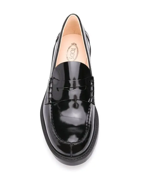 TOD'S Patent Penny Loafers