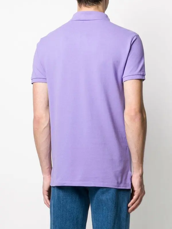 Polo Ralph Lauren Logo Embroidered Shortsleeved Polo Shirt - Purple