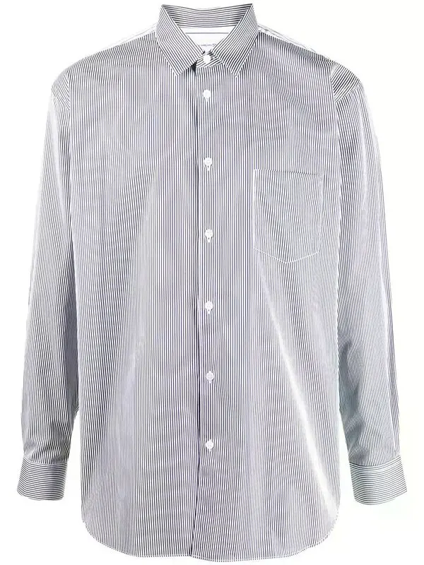 Comme Des Garçons Contrast Striped Pocket Shirt