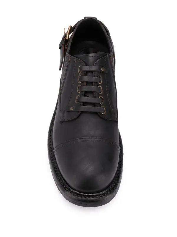 Dolce & Gabbana Leather Buckle Derby Shoes