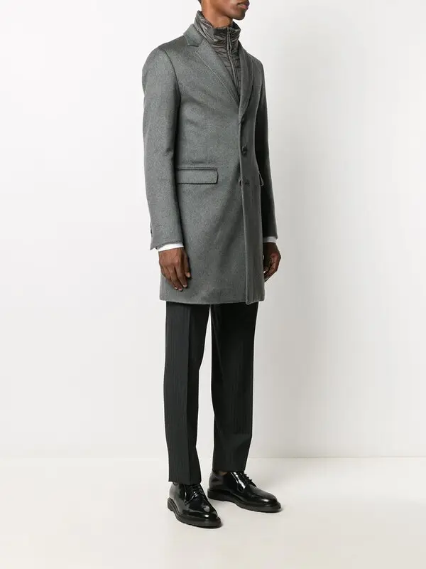 Herno Single-breasted Layered Coat