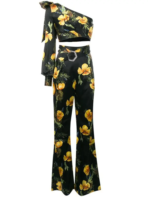 Philipp Plein Floral Print Two-piece Set - Black