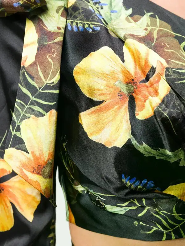 Philipp Plein Floral Print Two-piece Set - Black