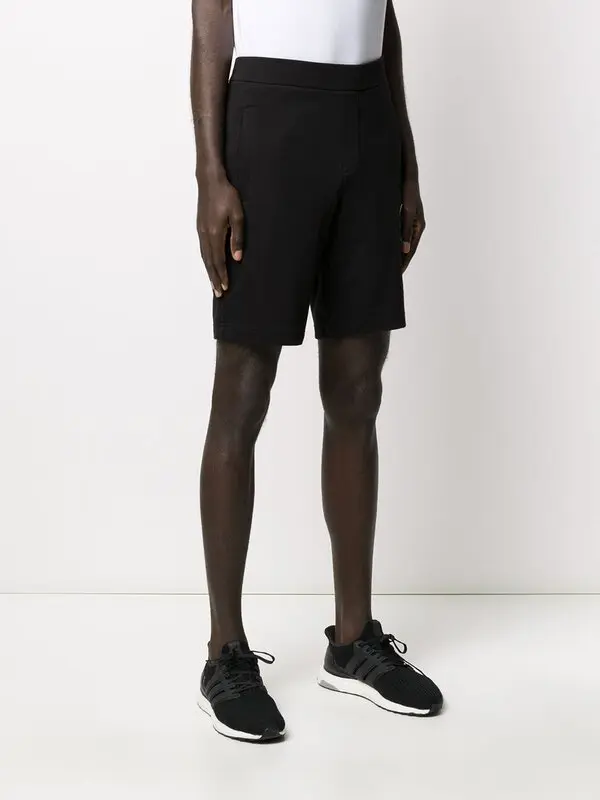Armani Exchange Logo-embroidered Track Shorts - Black