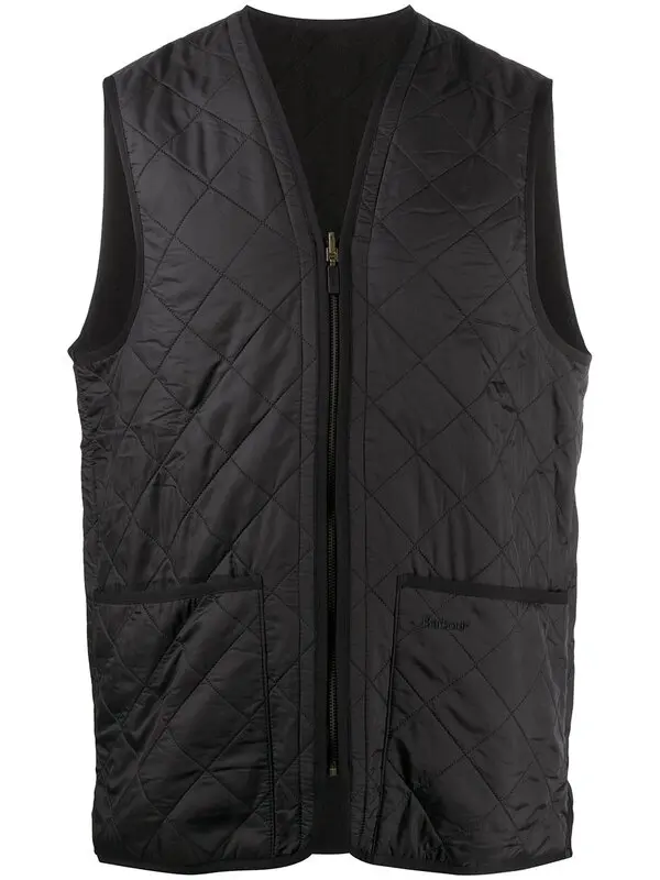 Barbour Quilted Zip-up Gilet - Black