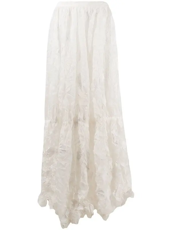 Nina Ricci Crease-layered High-waisted Skirt
