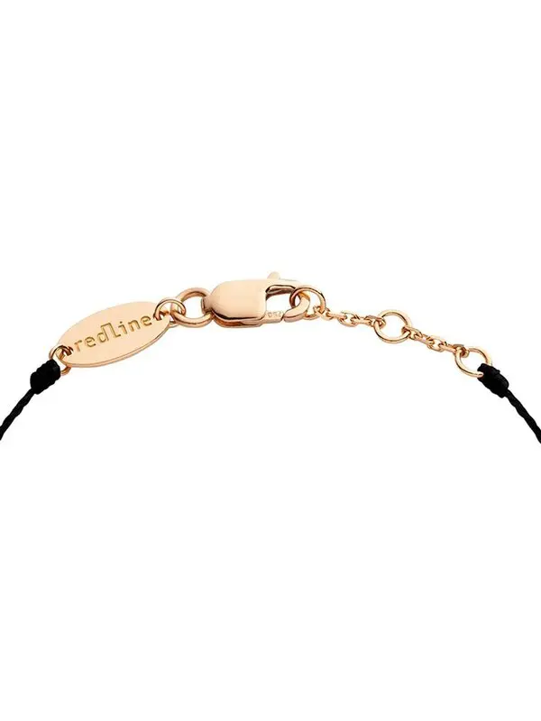 REDLINE 18kt Rose Gold Diamond String Bracelet - Black