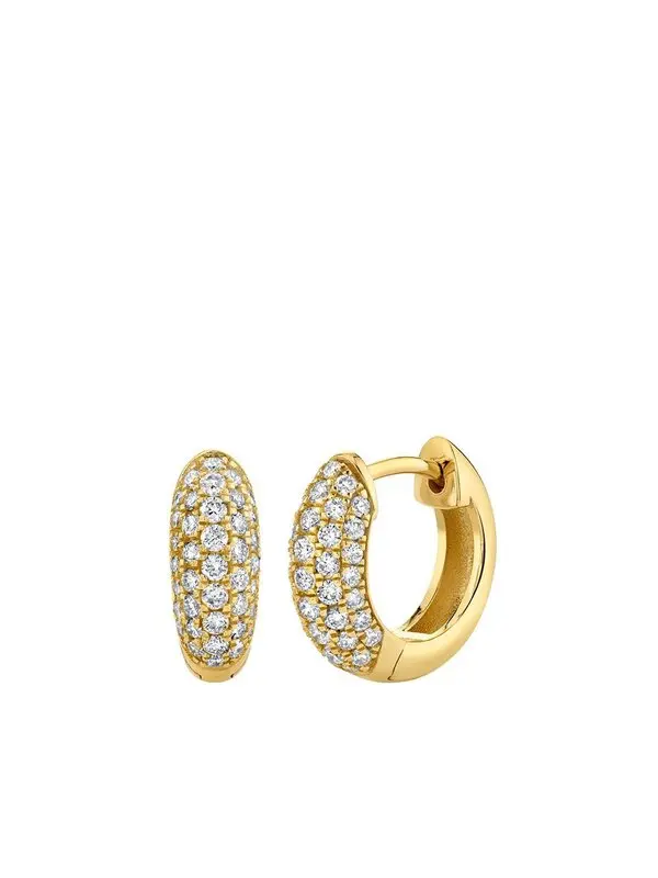 SYDNEY EVAN 14kt Yellow Diamond Huggie Earrings - Gold
