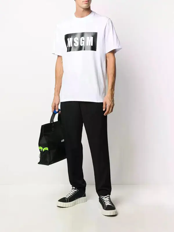 MSGM Logo-print Cotton T-shirt