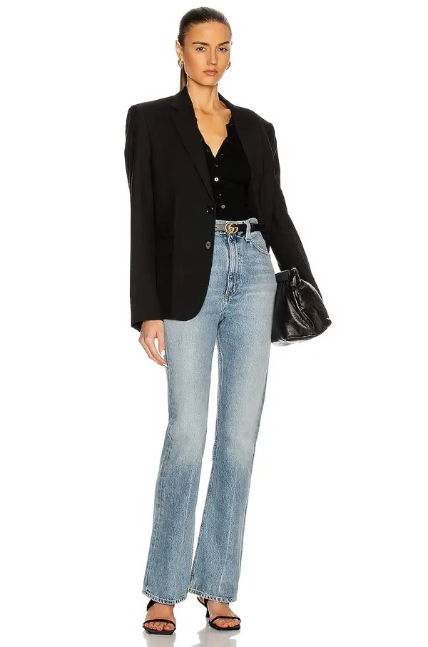 Enza Costa Silk Rib Fitted Long Sleeve Cardigan - Black