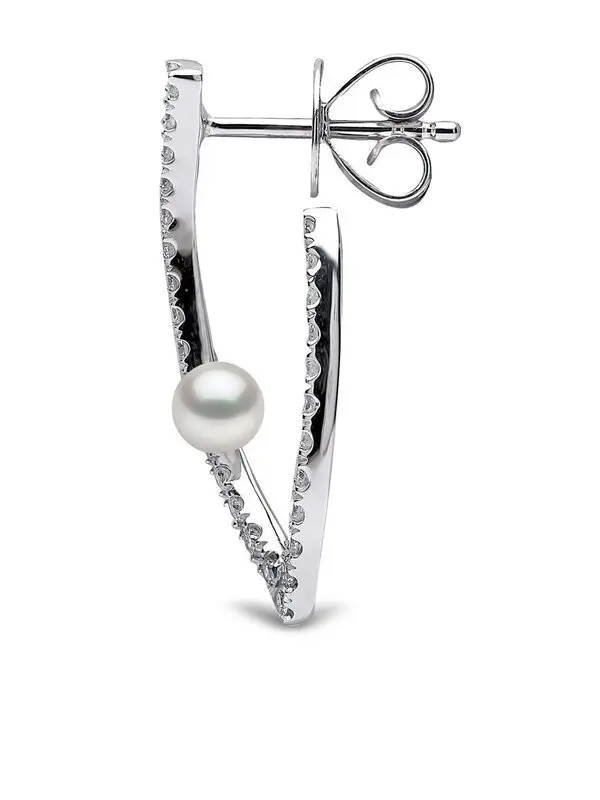 Yoko London 18kt White Gold Akoya Pearl And Diamond Earrings