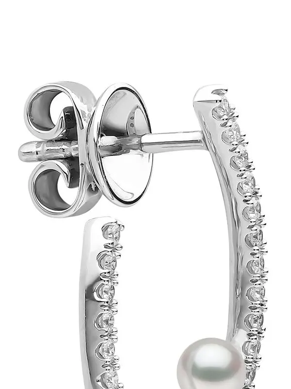 Yoko London 18kt White Gold Akoya Pearl And Diamond Earrings